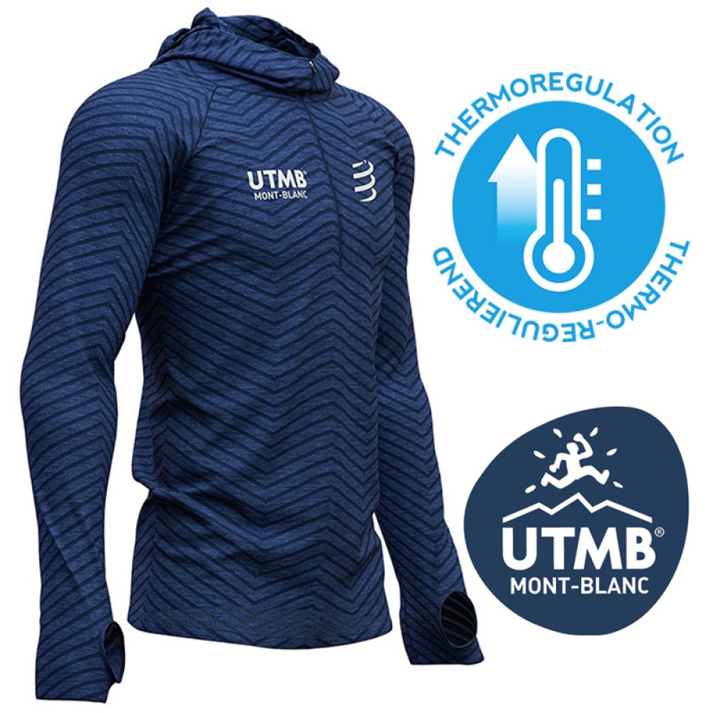 Emjay - COMPRESSPORT Ultra Trail 180g Racing Hoodie - UTMB Emjay - COMPRESSPORT Ultra Trail 180g Racing Hoodie - UTMB